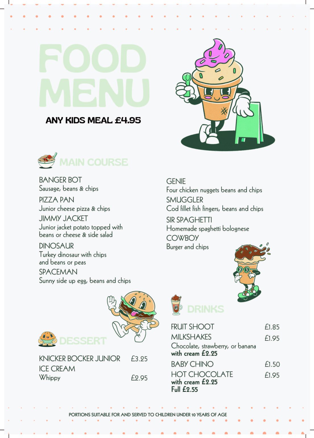 Kids Menu – Morning – Aroma Restaurant